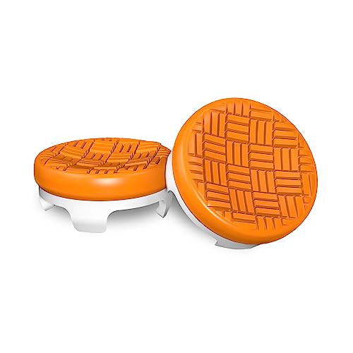 KontrolFreek Omni for Playstation 5 (PS5) and Playstation 4 (PS4) | Performance Thumbsticks | 2 Low-Rise Concave | Orange/White