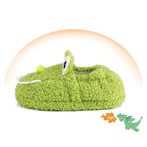 kaku nanu toddler slippers dinosaur shoes for toddler boys，children's animal non skid slippers for indoor/outdoor (green, 5-6 toddler)