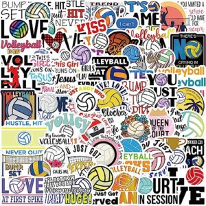 Volleyball Stickers 50PCS Sport Vinyl Stickers Waterproof for Laptop Water Bottles Volleyball helmet Scrapbook Luggage Sports Stickers Baseball Gifts Party Favors Baseball Stickers for Kids Teens Adults Boys Girls