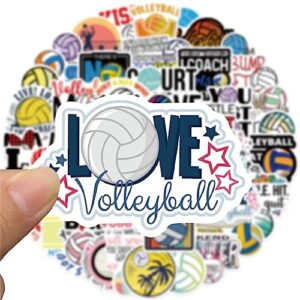 Volleyball Stickers 50PCS Sport Vinyl Stickers Waterproof for Laptop Water Bottles Volleyball helmet Scrapbook Luggage Sports Stickers Baseball Gifts Party Favors Baseball Stickers for Kids Teens Adults Boys Girls