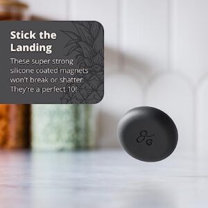 Greater Goods, Silicone Magnets, Onyx Black/Food Safe Silicone, Magnets for use with Sous Vide Machine, Sous Vide Magnets, Food Safe Magnets for Sous Vide Cooker, 8/Pack, Designed in St. Louis