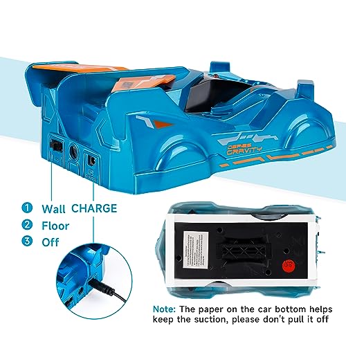 Budvibe Infrared Guided Wall Climbing RC Blue Racing Car Kids Toys,Watch It Drive on The Walls,5-13 Year Old Best Birthday Xmas Gift for Boys for Kid