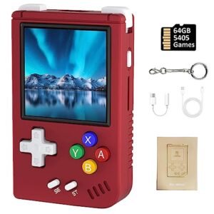 rg nano handheld game console 1.54 inch ips screen linux system retro video games consoles portable pocket video player 5000+ games 64g (magenta)