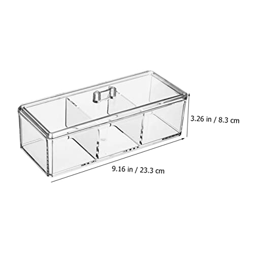 Box Stackable Storage Box Storage Cubes with Lid Organizer with Lid Beverage Bags Holder Tea Box for Tea Bags Tea Box Storage Organizer Tea Holder Box Divided Tea Bag Box Tea Chest