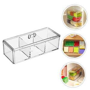 Box Stackable Storage Box Storage Cubes with Lid Organizer with Lid Beverage Bags Holder Tea Box for Tea Bags Tea Box Storage Organizer Tea Holder Box Divided Tea Bag Box Tea Chest