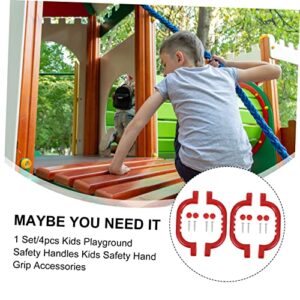 1 Set/4pcs Plastic Handle Outdoor Swings for Kids Outdoor Play Houses Grab Handles Grips Swing Safety Handle Hand Grips for Playset Safety Handle Parts Holder Jungle