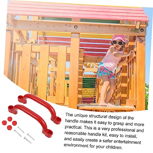 1 Set/4pcs Plastic Handle Outdoor Swings for Kids Outdoor Play Houses Grab Handles Grips Swing Safety Handle Hand Grips for Playset Safety Handle Parts Holder Jungle