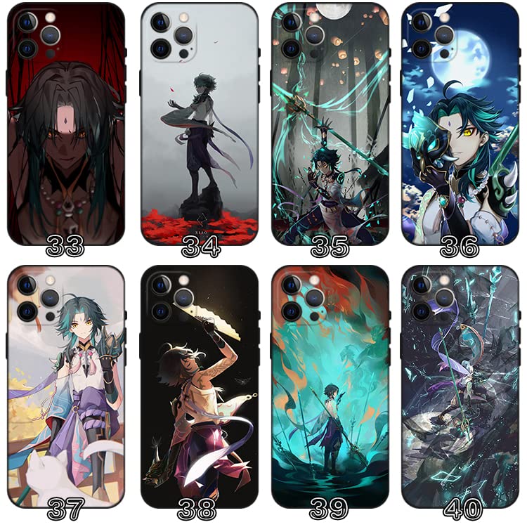 RegisBox Xiao Phone Case Yaksha Xiao Phone Cover Liyue Adeptus Xiao Mains Gifts Multicolor