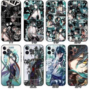 RegisBox Xiao Phone Case Yaksha Xiao Phone Cover Liyue Adeptus Xiao Mains Gifts Multicolor