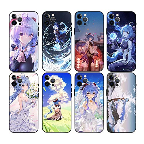 RegisBox Ganyu Phone Case Cute Ganyu Waifu Fanart Anime Girls Liyue Qixing Adeptus Multicolor