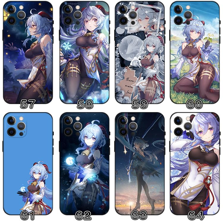 RegisBox Ganyu Phone Case Cute Ganyu Waifu Fanart Anime Girls Liyue Qixing Adeptus Multicolor