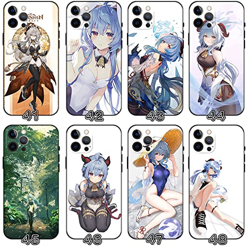 RegisBox Ganyu Phone Case Cute Ganyu Waifu Fanart Anime Girls Liyue Qixing Adeptus Multicolor