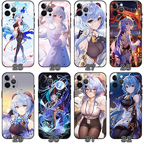 RegisBox Ganyu Phone Case Cute Ganyu Waifu Fanart Anime Girls Liyue Qixing Adeptus Multicolor