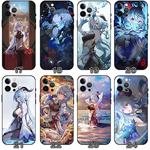 RegisBox Ganyu Phone Case Cute Ganyu Waifu Fanart Anime Girls Liyue Qixing Adeptus Multicolor