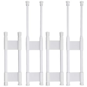 savita 4pcs rv refrigerator bars, 9.8-15.7inch white adjustable rv fridge tension bars metal rv fridge bars for holding food drinks rv refrigerator accessories