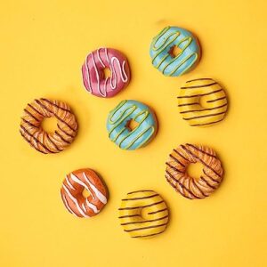 3D Doughnut Resin Refrigerator Magnets Simulation Food Home Decor Fridge Magnetic Stickers Photo Office Message Kitchen Accessories(6)