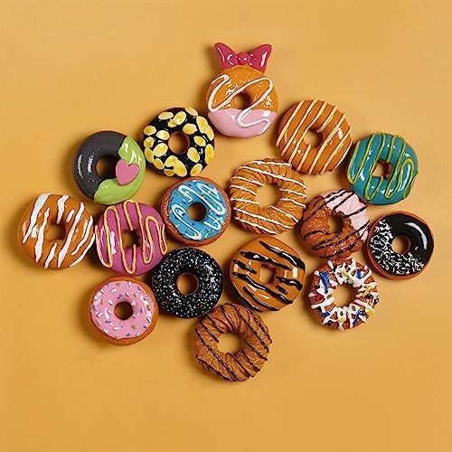 3D Doughnut Resin Refrigerator Magnets Simulation Food Home Decor Fridge Magnetic Stickers Photo Office Message Kitchen Accessories(6)