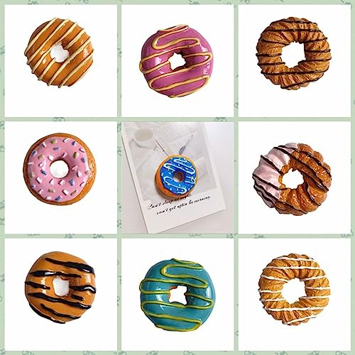 3D Doughnut Resin Refrigerator Magnets Simulation Food Home Decor Fridge Magnetic Stickers Photo Office Message Kitchen Accessories(6)