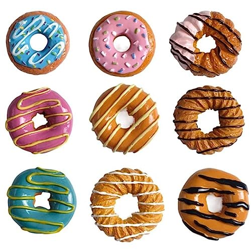 3D Doughnut Resin Refrigerator Magnets Simulation Food Home Decor Fridge Magnetic Stickers Photo Office Message Kitchen Accessories(6)