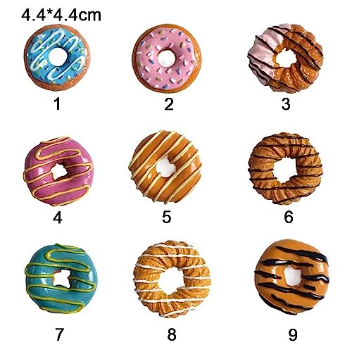 3D Doughnut Resin Refrigerator Magnets Simulation Food Home Decor Fridge Magnetic Stickers Photo Office Message Kitchen Accessories(6)