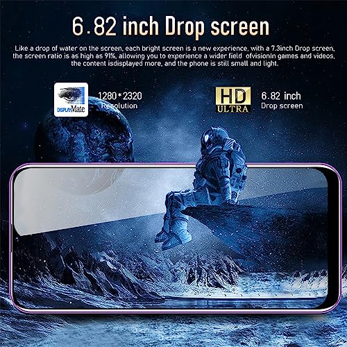 NIEGA Smartphone Unlocked Cell Phones S23 Ultra 6.82in HD Screen The Black Phone 3GB/32GB 6800mAh 128GB Extension Dual Sim Boost Mobile Phones Telefonos Glass Back Cover (Blue)