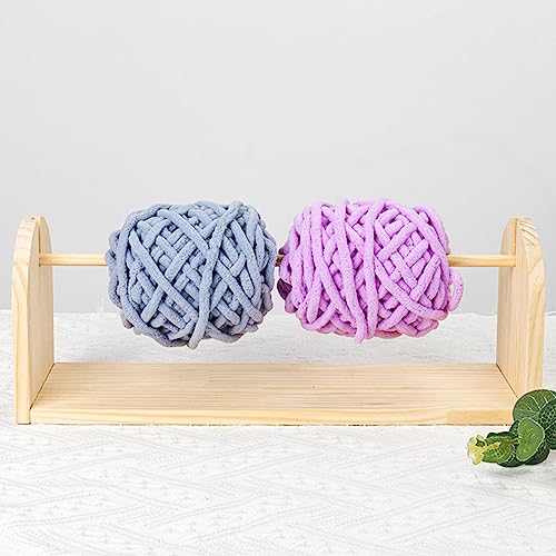 Fancyes Yarn Ball Holder Crocheting Crochet Yarns Yarn Winding Knitting Wooden Crochet Yarn Threading Holder for Quilting, Ribbon, Knitting, Blanket, 25cmx12cmx15cm