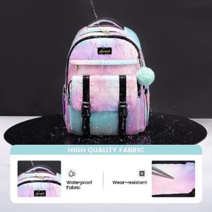 LOVEVOOK Cute Backpack Purse for 14-16 Year Olds, Fit 15.6 Inch Laptop Fashion Backpack for Women, Lightweight Waterproof Casual Backpack for College Essential, Durable Travel Daypack, Tie Dyed