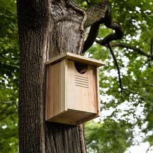 WHITEHORSE Large Cedar Owl House - Premium and Weatherproof Design - 16" x 12" x 11" - A Nesting Box for Screech Owls, Northern Pygmy, Kestrel and Other Species