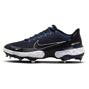 nike men's alpha huarache elite 3 low baseball cleat (7.5, college navy/white/photo blue/black)