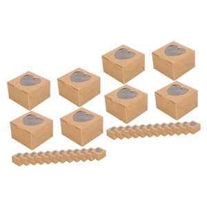 baluue bath gift 28 pcs boxes kraft paper box boxes with window treat box cakesicle boxes mini cake boxes cake pans gift wrap boxes bakery box party favor cookie boxes van