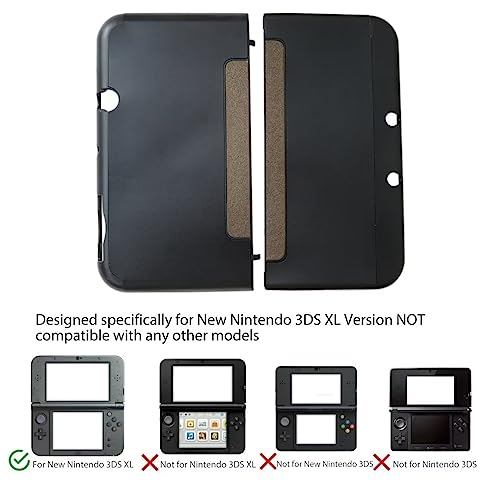 Black Washable Soft Silicone Protector Case for New Nintendo 3DS XL LL - Anti-Scratch, Anti-Slip, Dustproof