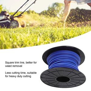 Zerodis Blue Square Trimmer Line,Twist Shape Trimmer Line for Duty Lawn Mower Cutters Round Spool String Trimmer Line Weed Wacker String Trimmer Cord