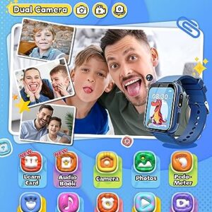 Sueseip Kids Watch for Boys Toys Age 6-8, HD Touchscreen Dual Cameras Smart Watch for Kids Boys Ages 5-7, Kids Toys with 26 Games Learn Card Audio Story for 6 7 8 9 10 Year Old Boys Birthday Gifts