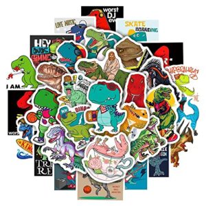 100pcs dinosaur party favor stickers for kids ，cute waterproof cartoon stickers for water bottle stickers waterproof vinyl hydroflask phone skateboard laptop stickers (dinosaur)