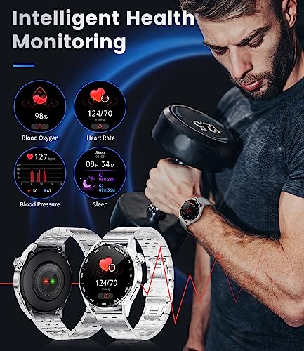 LIGE Smart Watch 2023 Bluetooth Call & Text Receive/Dial Smartwatch for Android iOS Phones with 1.39" HD Screen, Fitness Activity Tracker Heart Rate Sleep Monitor Pedometer Waterproof for Men Women