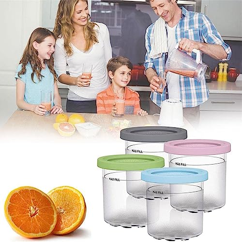 Creami Containers, for Ninja Pints, Ice Cream Pints Cup Dishwasher Safe,Leak Proof Compatible NC301 NC300 NC299AMZ Series Ice Cream Maker