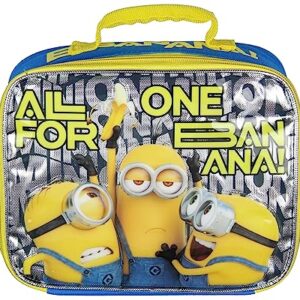 AI ACCESSORY INNOVATIONS Despicable Me Minions Lunch Box One Banana Insulated Kids Lunch Bag Tote For Hot And Cold Food, Drinks, And Snacks