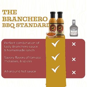 Branch Sauce Co. - Branchero Spicy BBQ Sauce, Sweet & Smoky Barbecue Sauce Blended with Creamy Ranch Dressing, BBQ Sauce for Marinating, Glazing, Basting and Dipping, 12 fl. oz, 2-Pack