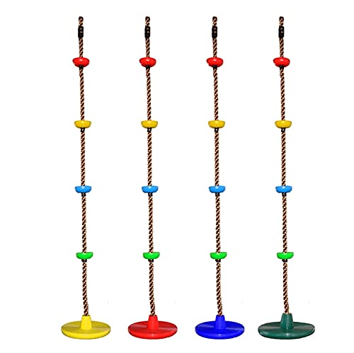 Kids Swing Climbing Rope with Big and Small Discs, Random Color Delivery