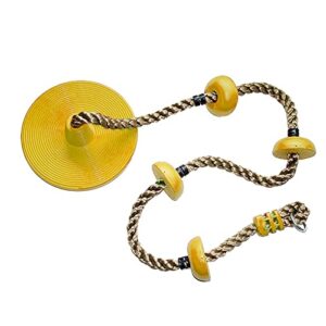 Kids Swing Climbing Rope with Big and Small Discs, Random Color Delivery