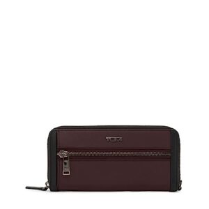 tumi - voyageur zip-around continental wallet for women - deep plum