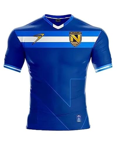 Nicaragua Men's Special Edition Gold Cup Soccer Jersey Uniform Blue (as1, Alpha, m, Regular, Regular)