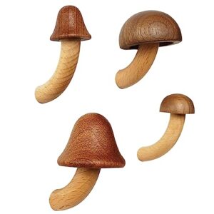 olizee® 4 pack magnetic wood mushroom refrigerator magnets fridge magnets decor decorative fridge magnet ornament for fridge whiteboard