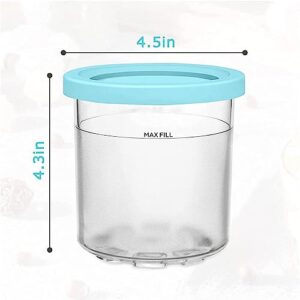 Creami Pints and Lids, for Ninja Creami Deluxe Pints, Creami Pint Airtight,Reusable for NC301 NC300 NC299AM Series Ice Cream Maker