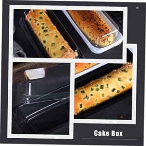 HEMOTON 16pcs Boxes Bread Box Transparent Plastic Bread Box Clear Mini Cake Box Clear Bakery Boxes Container with Lid Containers for Food Mini Cupcakes Cake Packing Container Dessert Case