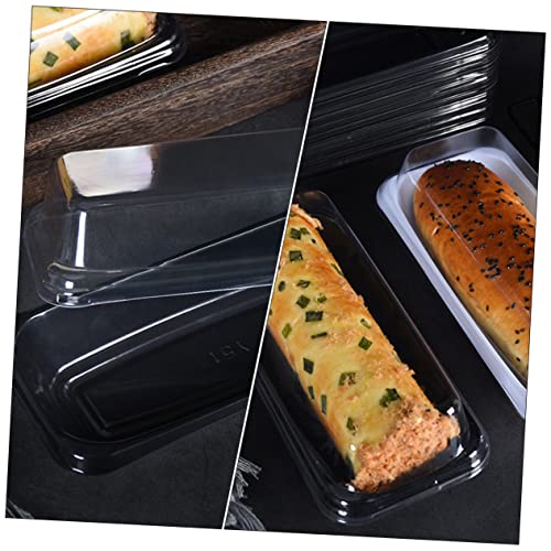 HEMOTON 16pcs Boxes Bread Box Transparent Plastic Bread Box Clear Mini Cake Box Clear Bakery Boxes Container with Lid Containers for Food Mini Cupcakes Cake Packing Container Dessert Case