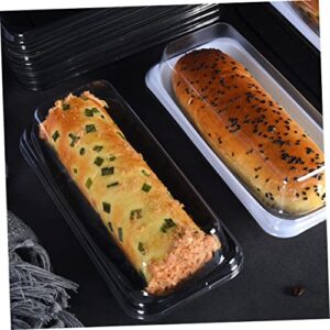 HEMOTON 16pcs Boxes Bread Box Transparent Plastic Bread Box Clear Mini Cake Box Clear Bakery Boxes Container with Lid Containers for Food Mini Cupcakes Cake Packing Container Dessert Case