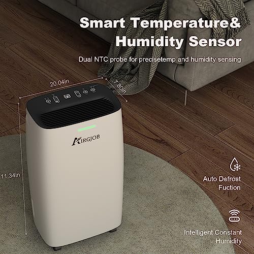 32-Pint Dehumidifier for Basement and Large Room - 2000 Sq. Ft, Quiet Dehumidifier for Large Capacity Room Home Bathroom Basements - Auto Continuous Drain Remove Moisture, With Child Lock