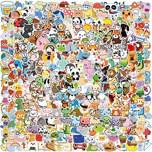 310 Pcs Cute Animal Stickers for Kids, Water Bottle Food Stickers Waterproof Vinyl Phone Skateboard Laptop Stickers, Aesthetic Sticker Packs for Boys Girls Teens