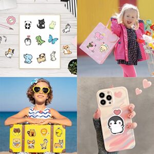 310 Pcs Cute Animal Stickers for Kids, Water Bottle Food Stickers Waterproof Vinyl Phone Skateboard Laptop Stickers, Aesthetic Sticker Packs for Boys Girls Teens